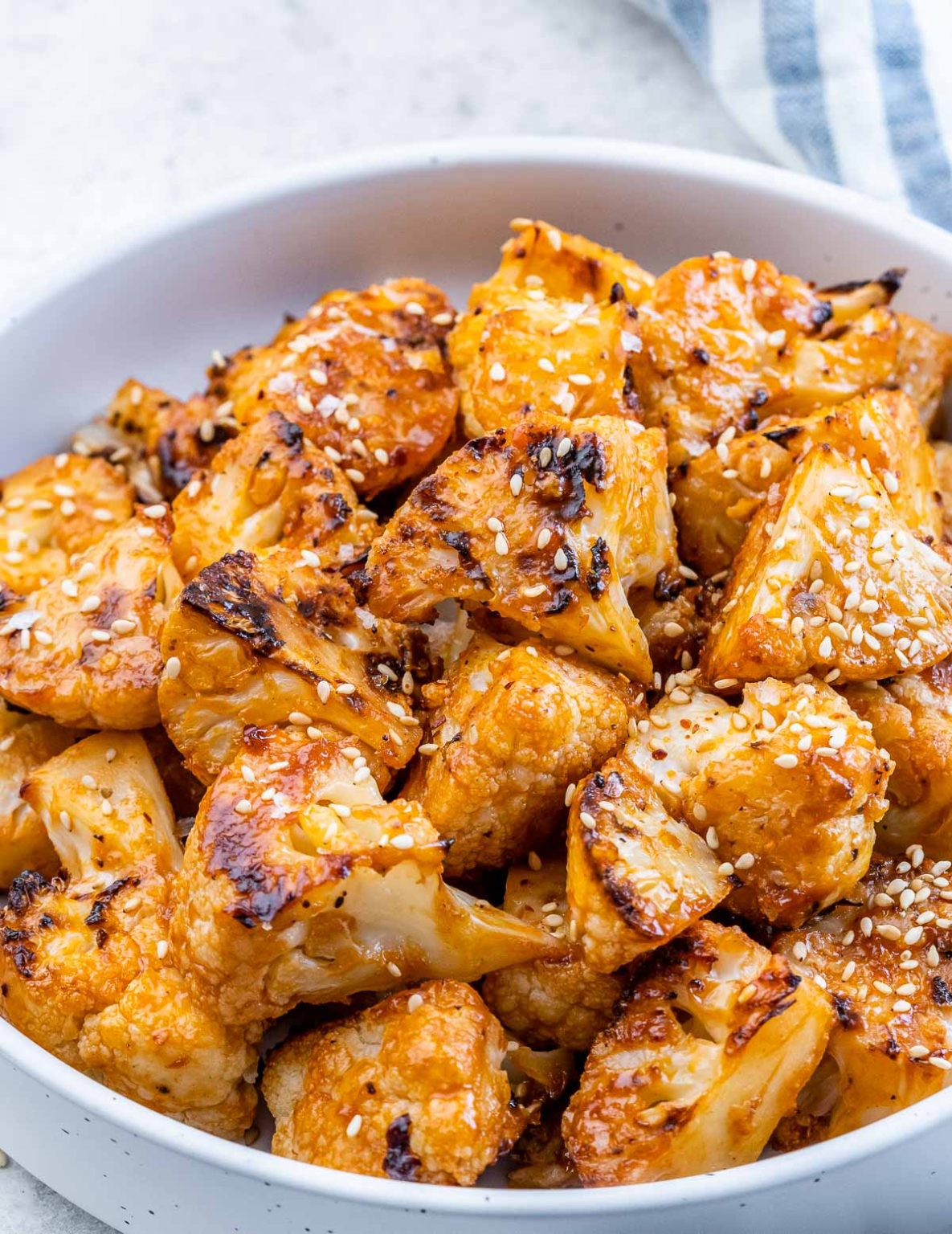 Sticky Cauliflower Bites | Clean Food Crush