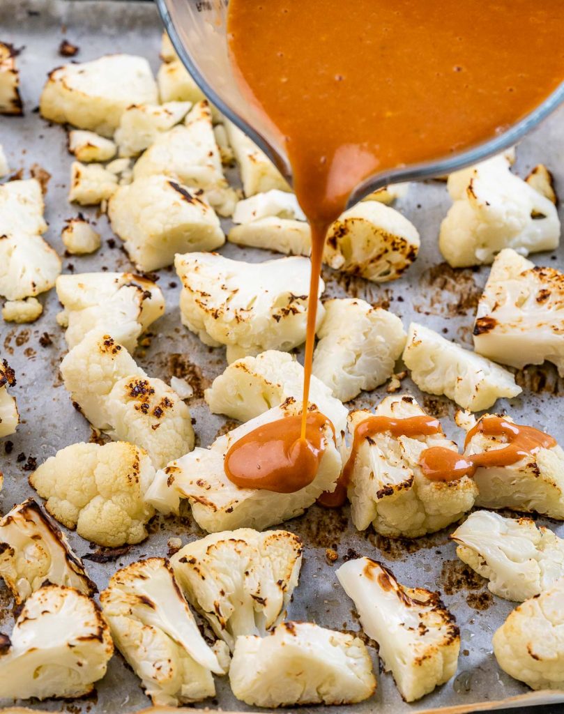 Sticky Cauliflower Bites | Clean Food Crush