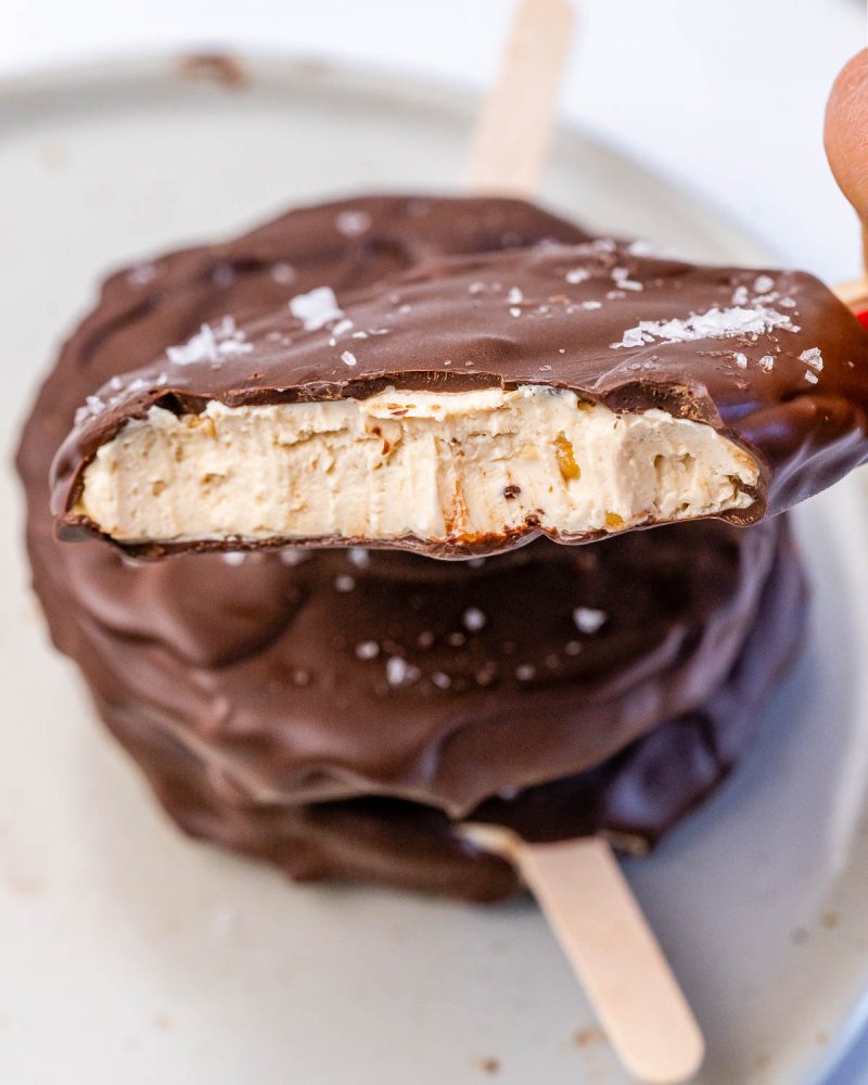 Peanut Butter Froyo Pops | Clean Food Crush
