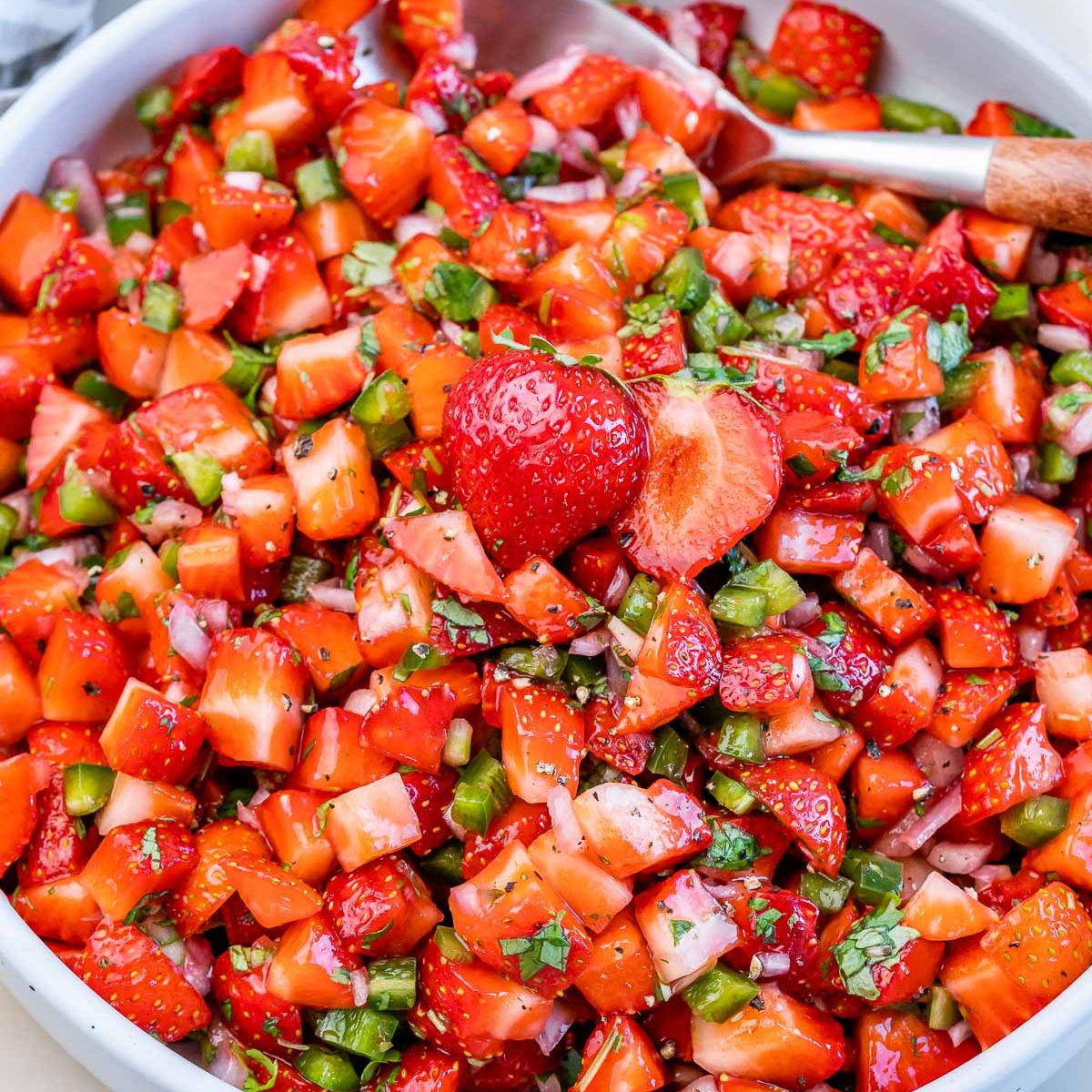 Fresh Strawberry Salsa Recipe (Easy, Sweet, and Spicy!) | Clean Food Crush