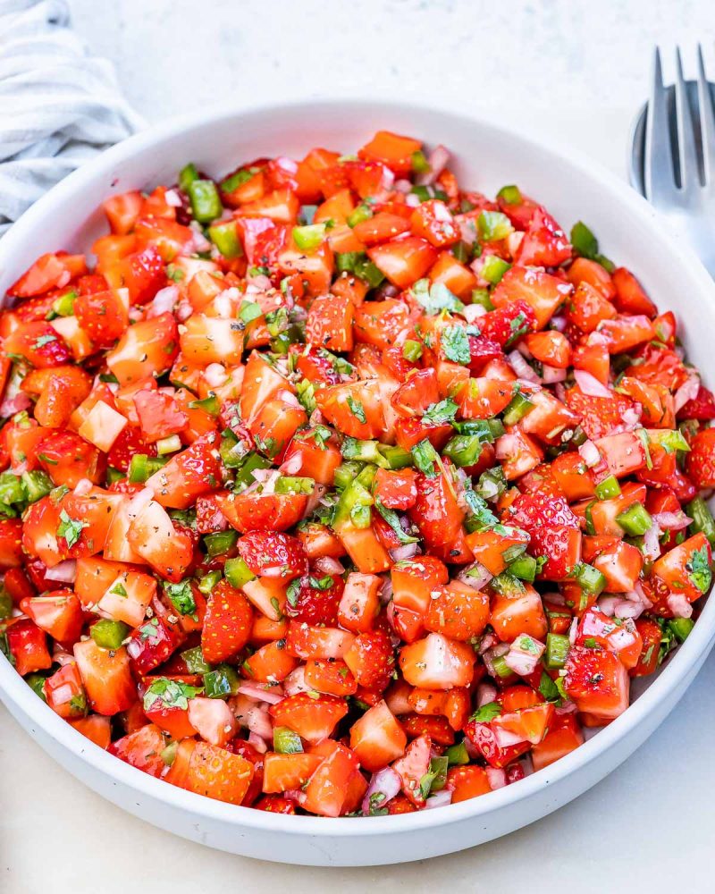 Rachel’s Sweet + Spicy Strawberry Salsa | Clean Food Crush