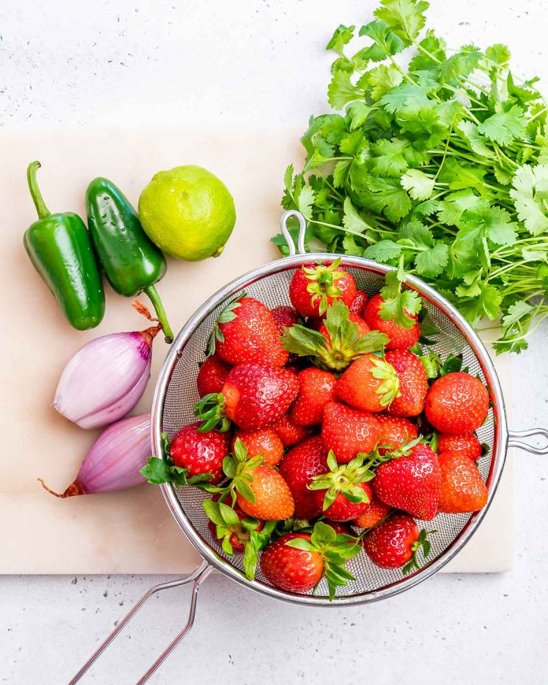 Rachel’s Sweet + Spicy Strawberry Salsa | Clean Food Crush