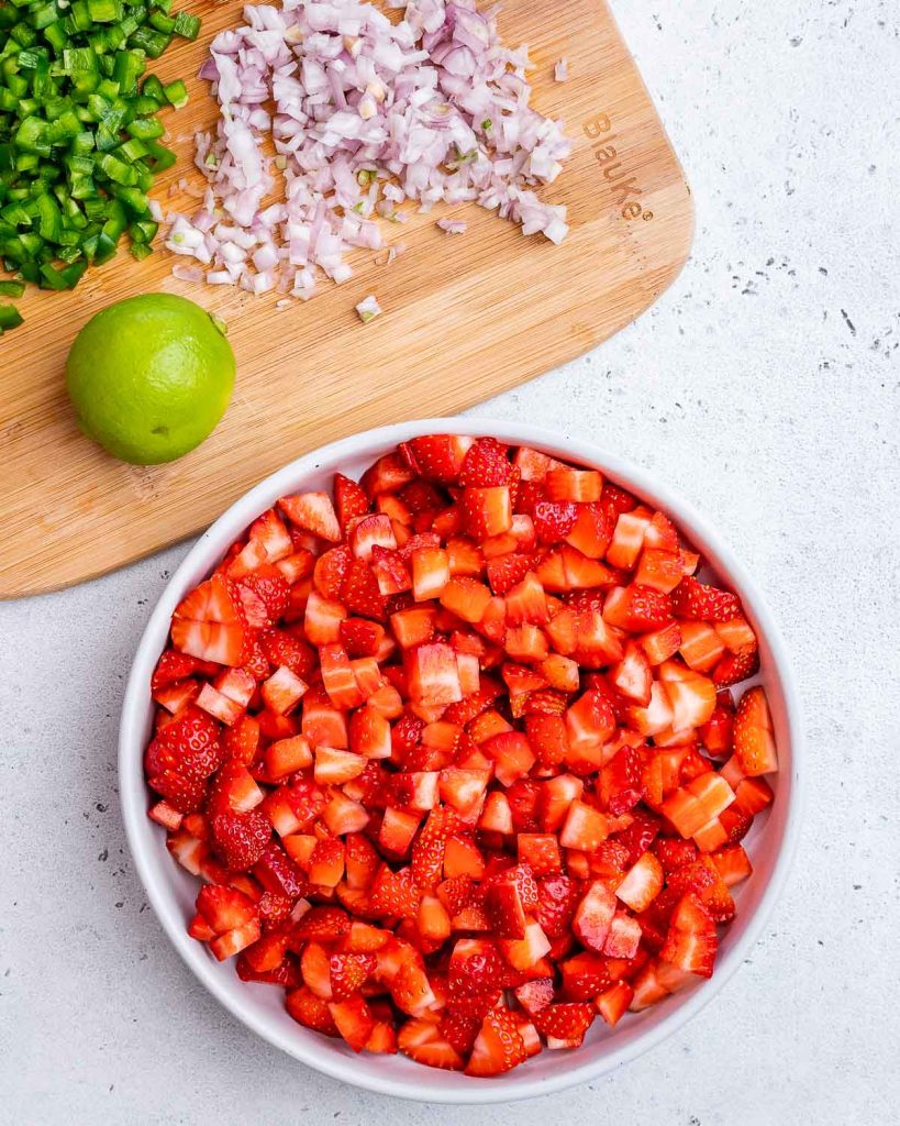 Rachel’s Sweet + Spicy Strawberry Salsa | Clean Food Crush