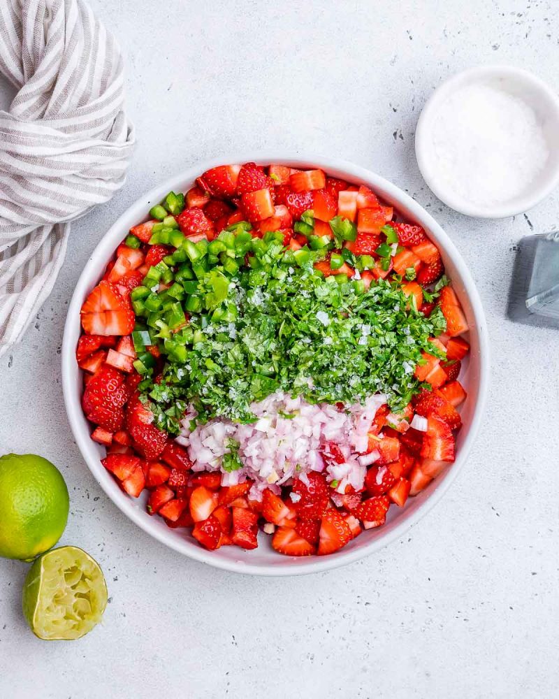 Rachel’s Sweet + Spicy Strawberry Salsa | Clean Food Crush