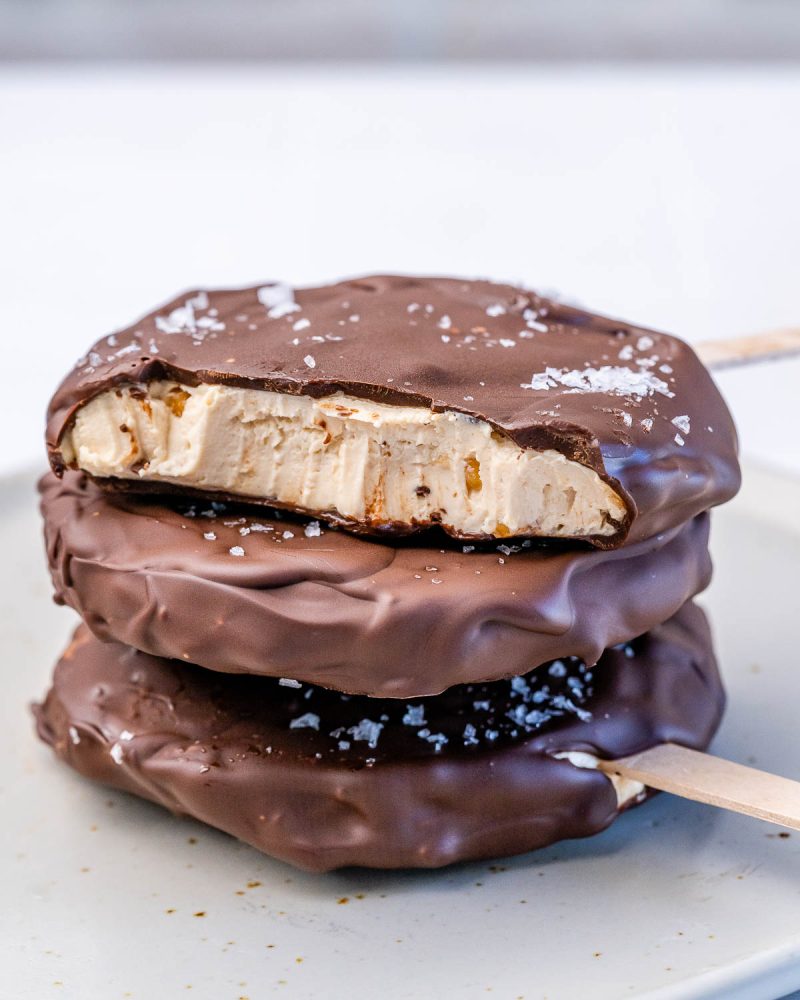 Peanut Butter Froyo Pops | Clean Food Crush