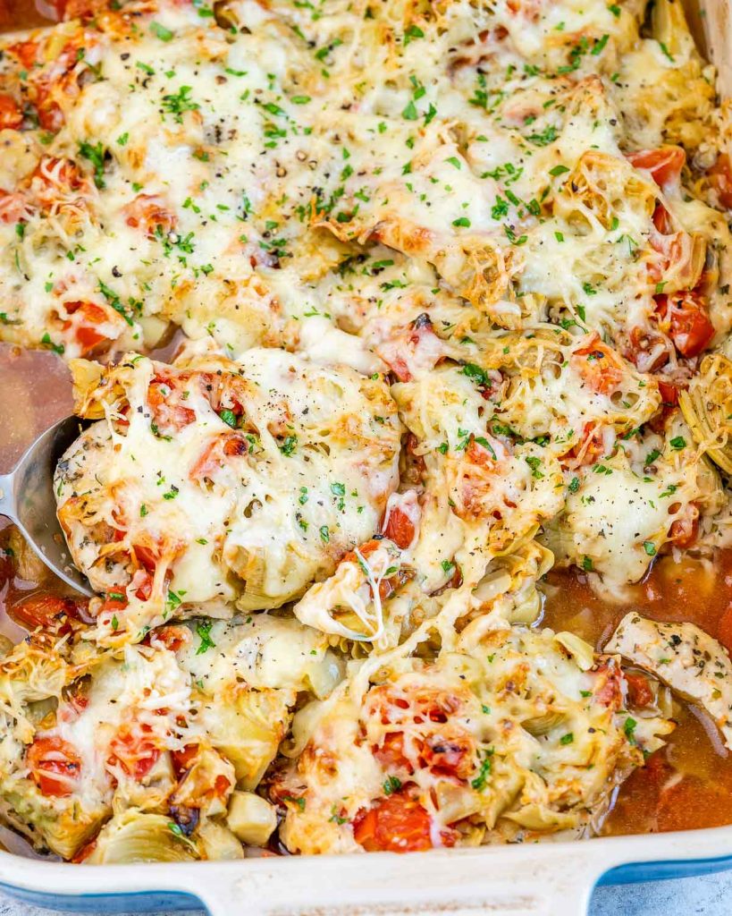 Chicken Artichoke Tomato Bake | Clean Food Crush