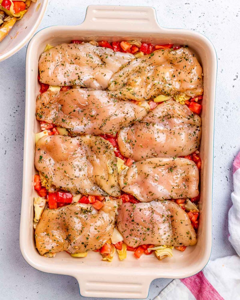 Chicken Artichoke Tomato Bake | Clean Food Crush