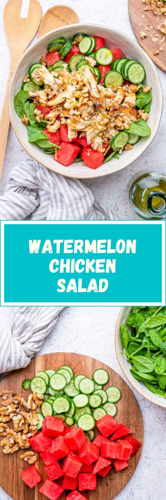 Watermelon Chicken Salad | Clean Food Crush