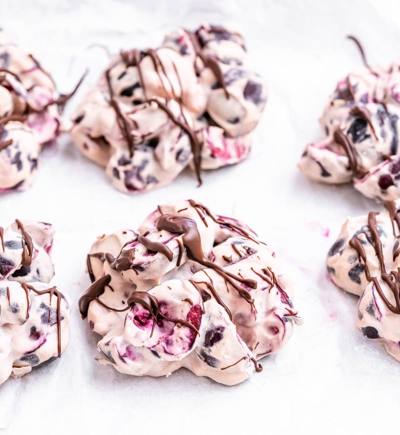 Frozen Cherry Yogurt Clusters | Clean Food Crush