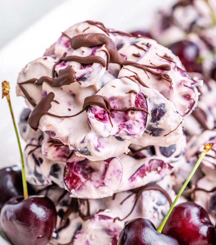 Frozen Cherry Yogurt Clusters | Clean Food Crush
