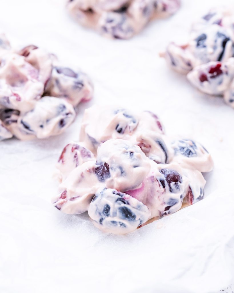 Frozen Cherry Yogurt Clusters | Clean Food Crush