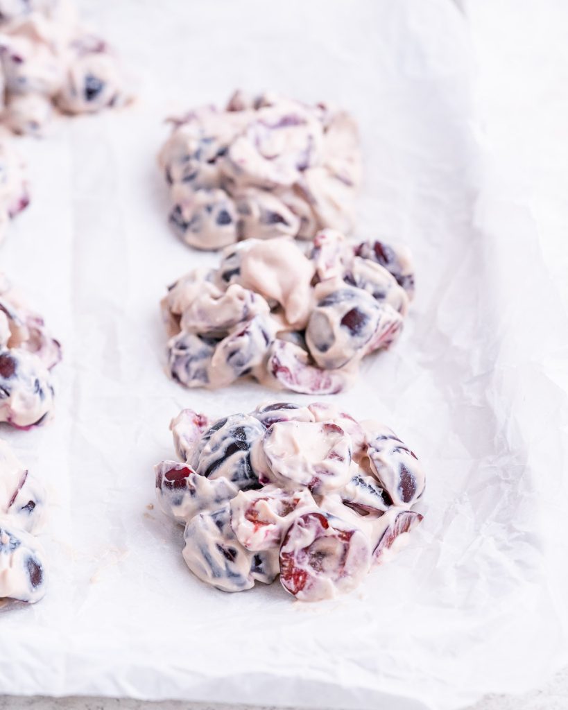 Frozen Cherry Yogurt Clusters | Clean Food Crush