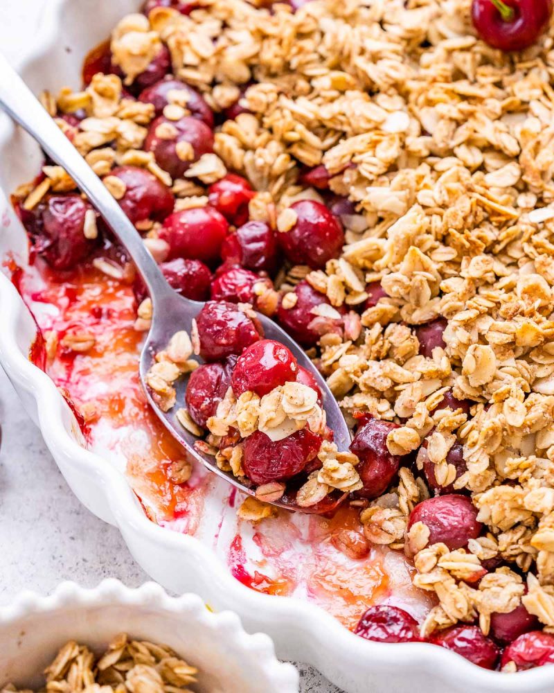 Easy Cherry Crumble | Clean Food Crush