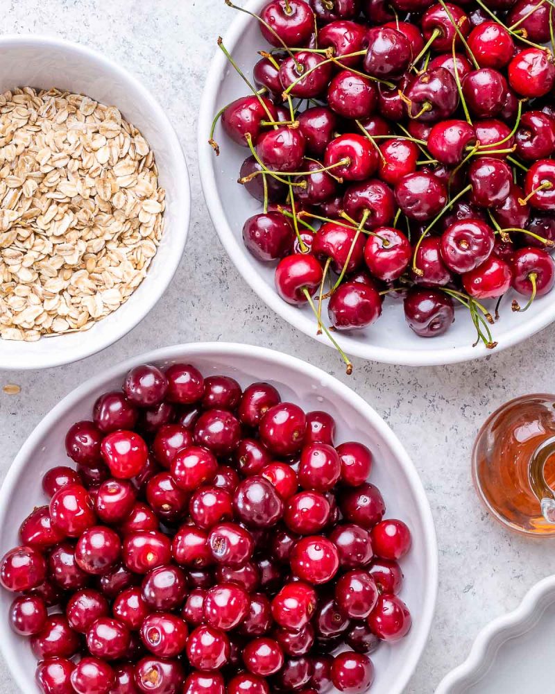 Summer Ripe Cherry Crumble 🍒 | Clean Food Crush