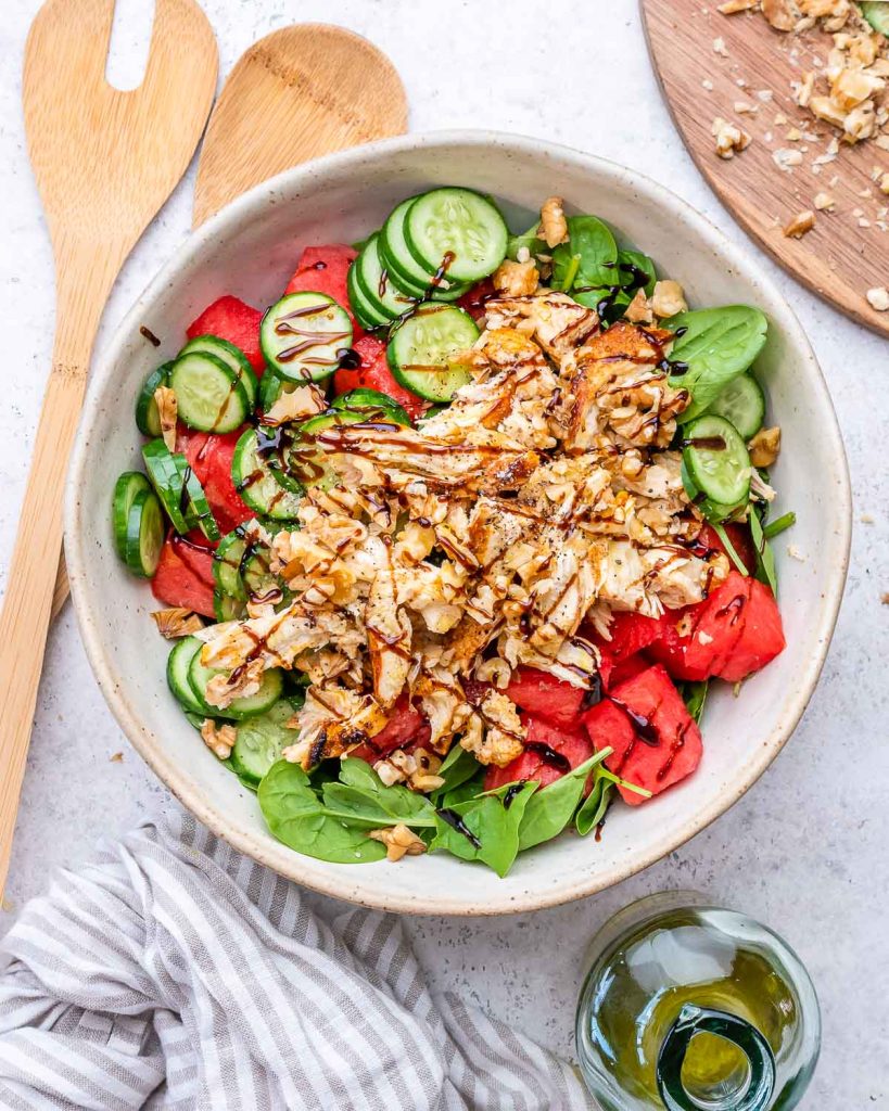 Watermelon Chicken Salad | Clean Food Crush