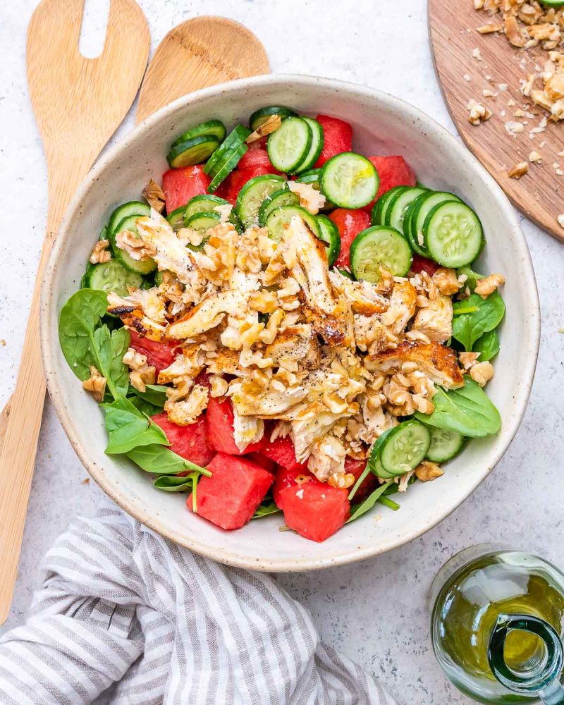 Watermelon Chicken Salad | Clean Food Crush