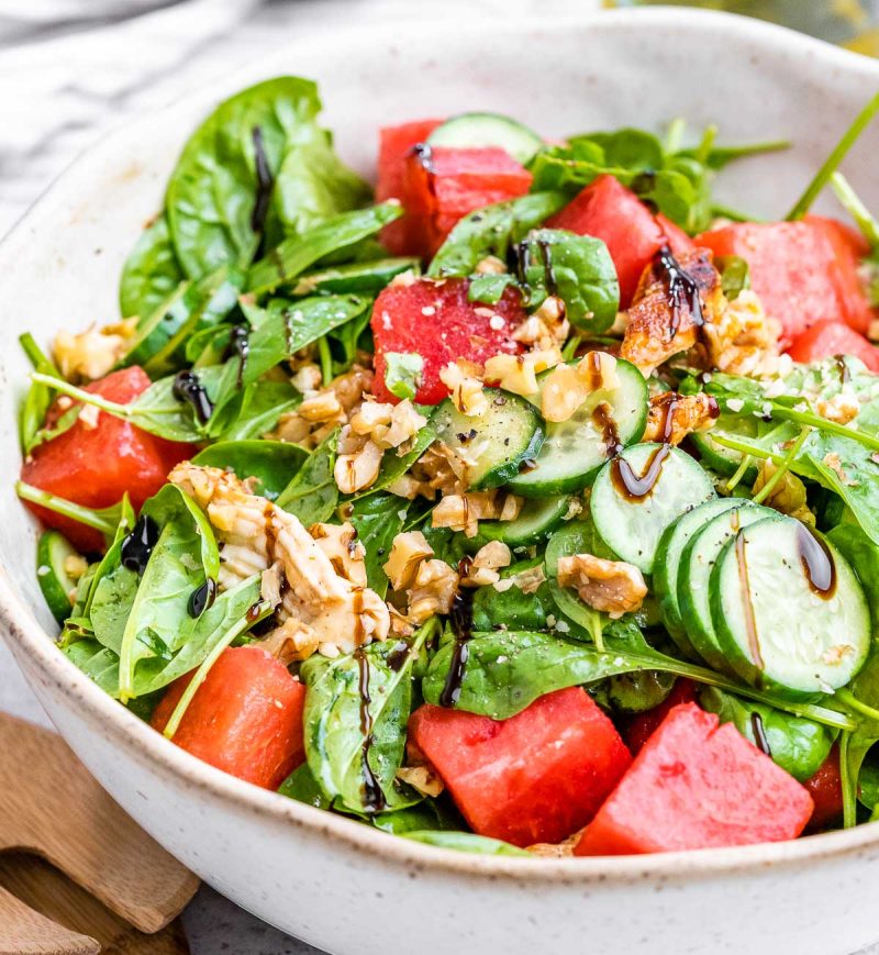 Watermelon Chicken Salad | Clean Food Crush