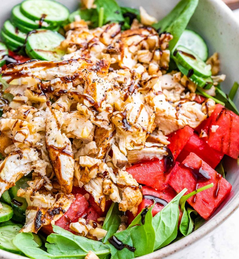 Watermelon Chicken Salad | Clean Food Crush