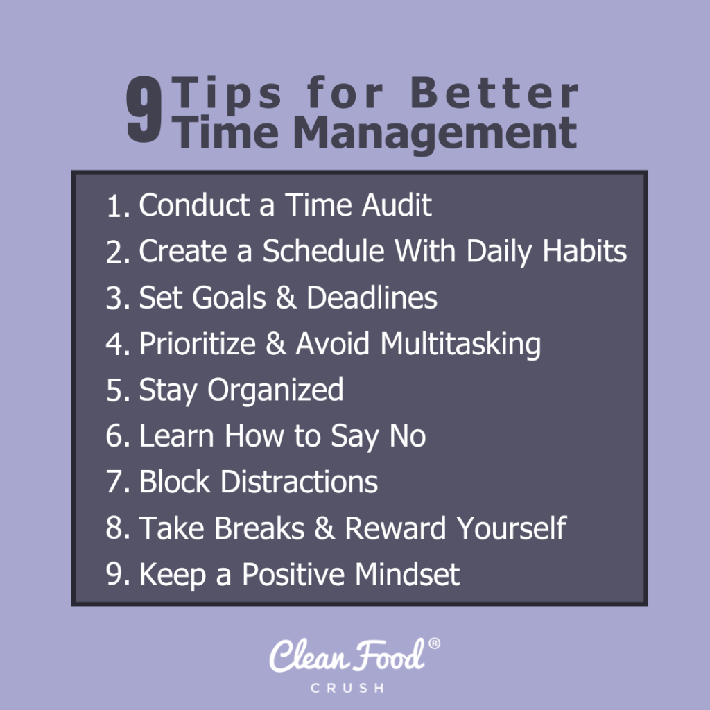 Tips for Time Management | Clean Food Crush