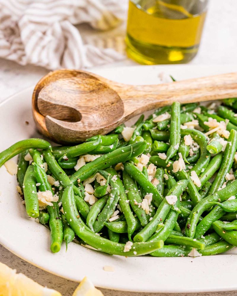 Garlic Parmesan Green Beans | Clean Food Crush