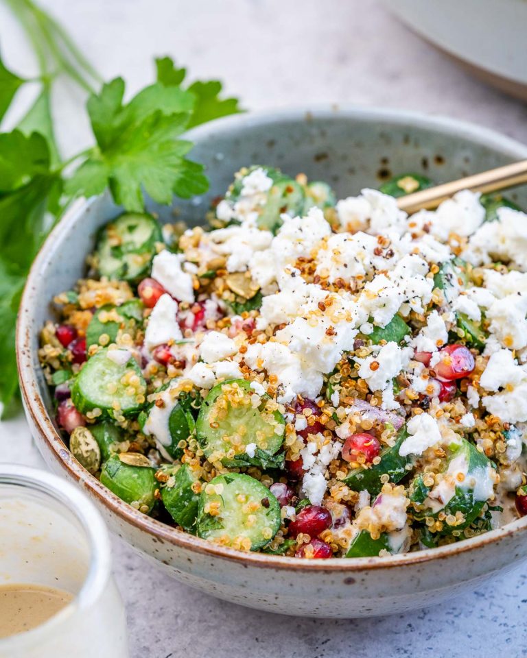 Toasted Quinoa Cucumber Salad | Clean Food Crush