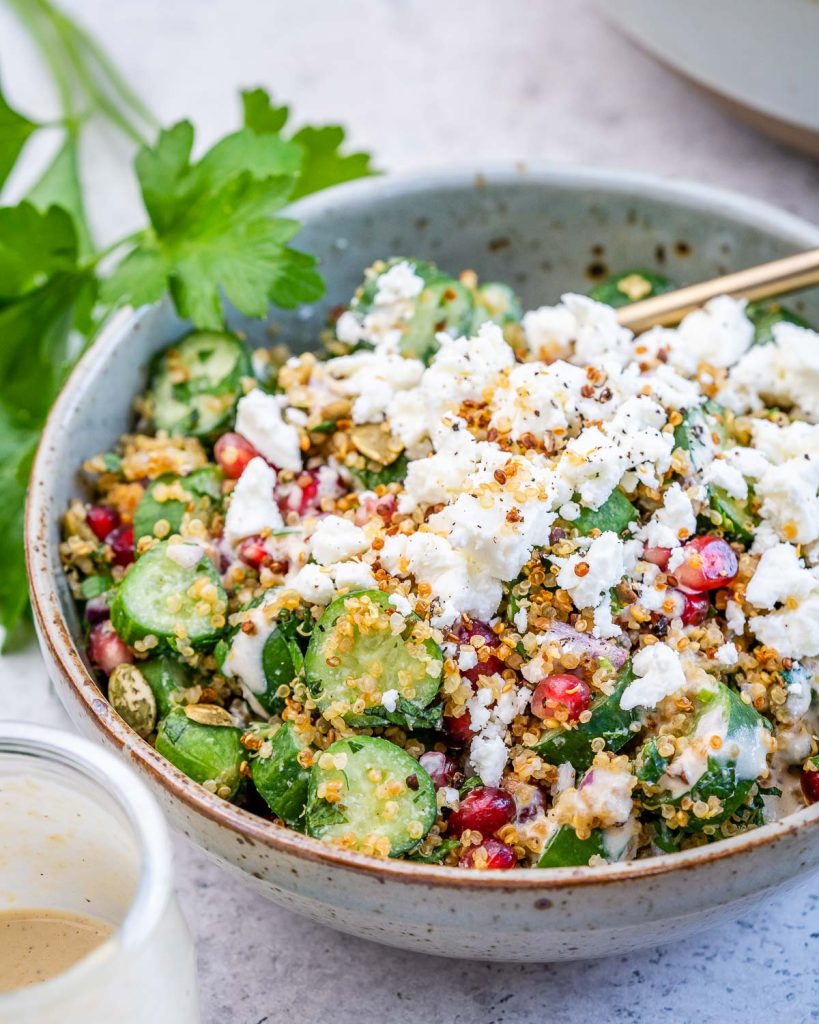 Toasted Quinoa Cucumber Salad | Clean Food Crush