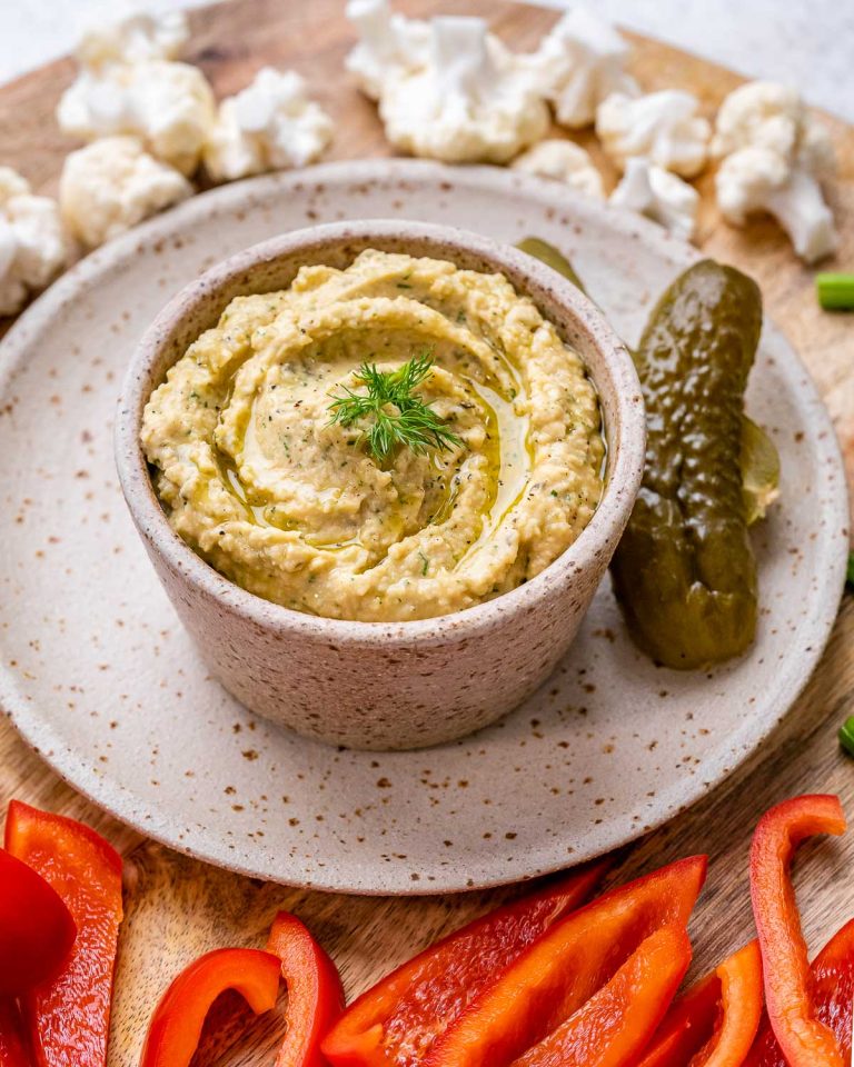 Tangy Dill Pickle Hummus | Clean Food Crush