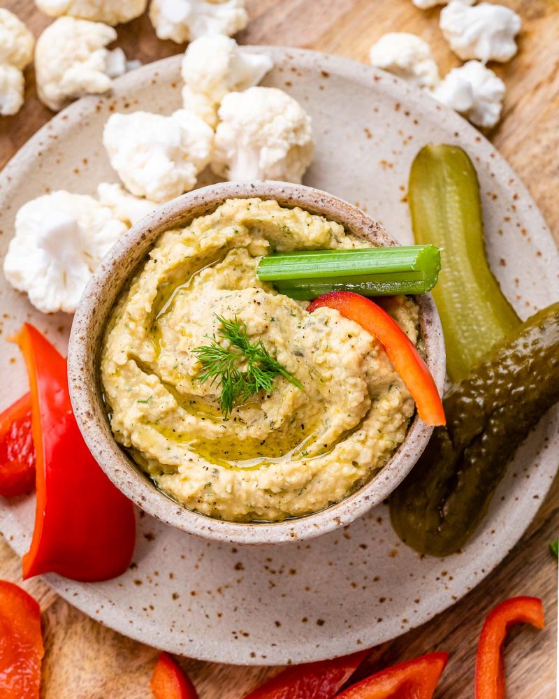 Tangy Dill Pickle Hummus | Clean Food Crush