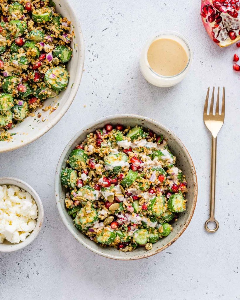 Toasted Quinoa Cucumber Salad | Clean Food Crush