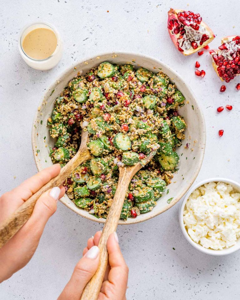 Toasted Quinoa Cucumber Salad | Clean Food Crush