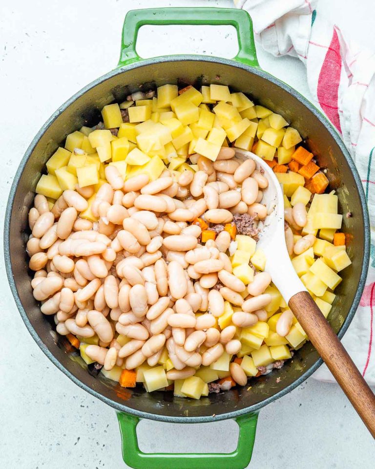 Creamy Beef & White Bean Soup | Clean Food Crush