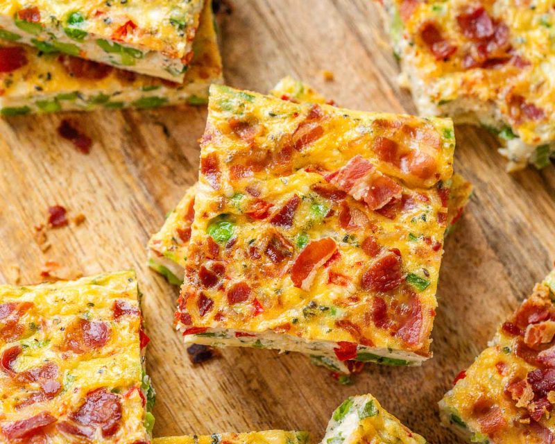 High Protein Cottage Cheese & Egg Breakfast Bars | Clean Food Crush