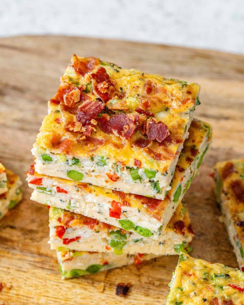 High Protein Cottage Cheese & Egg Breakfast Bars | Clean Food Crush