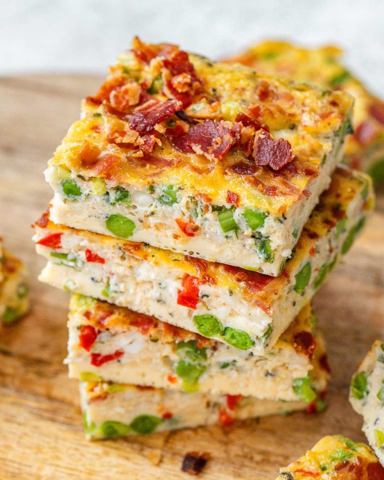 High Protein Cottage Cheese & Egg Breakfast Bars | Clean Food Crush