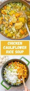 Chicken Cauliflower Rice Soup | Clean Food Crush