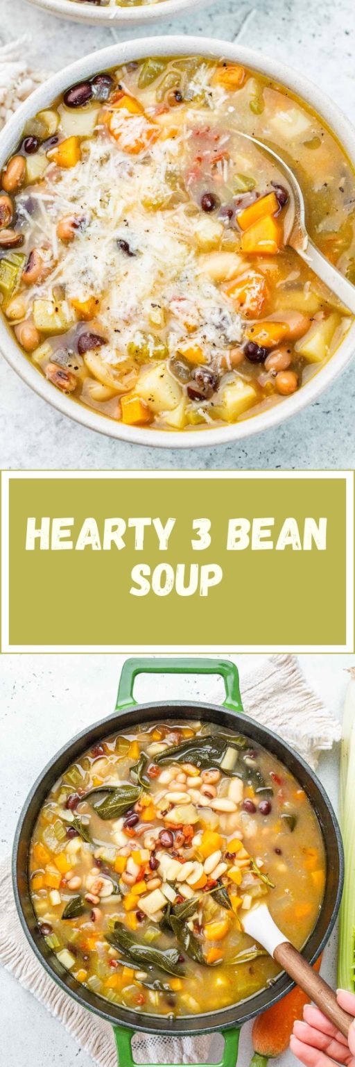 Hearty 3 Bean Soup | Clean Food Crush