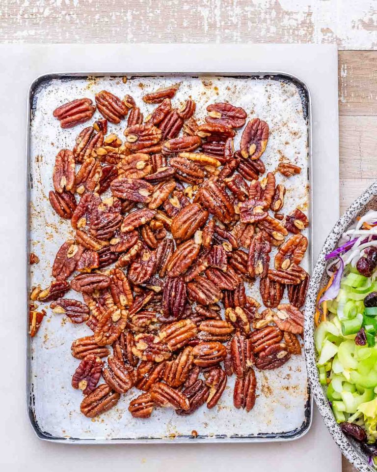 Cranberry Coleslaw with Toasted Pecans | Clean Food Crush