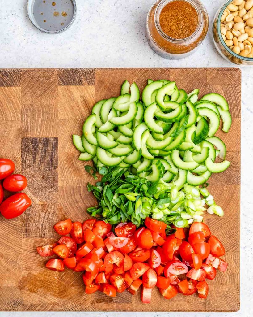 Crispy Brown Rice Chicken Salad | Clean Food Crush