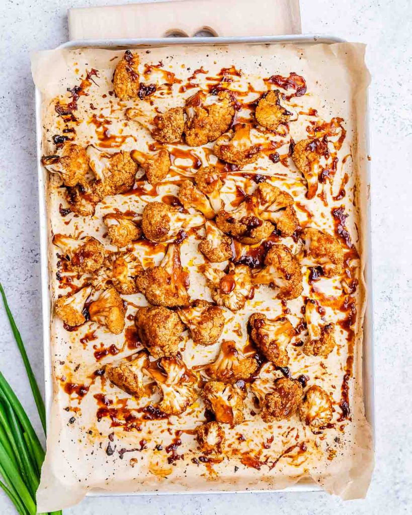 Spicy Maple Roasted Cauliflower | Clean Food Crush