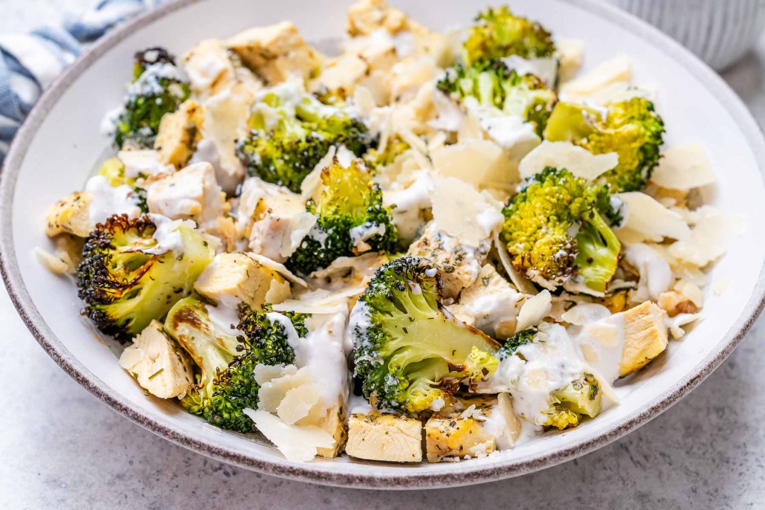 Roasted Broccoli Caesar Salad | Clean Food Crush