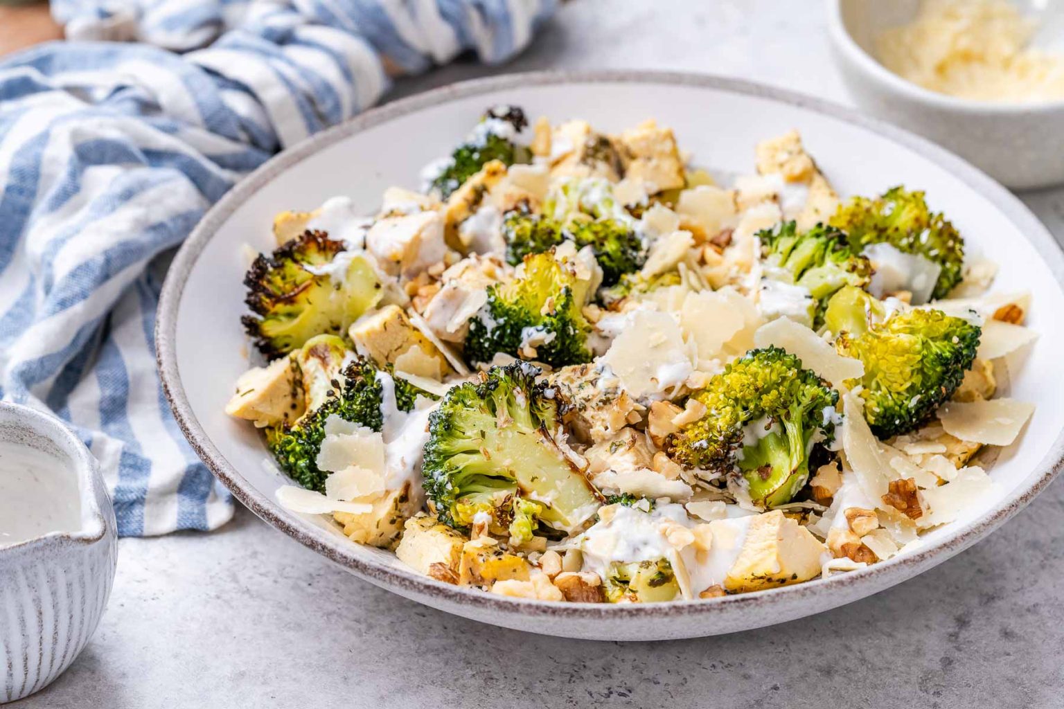 Roasted Broccoli Caesar Salad | Clean Food Crush