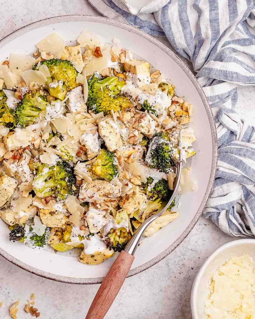 Roasted Broccoli Caesar Salad | Clean Food Crush
