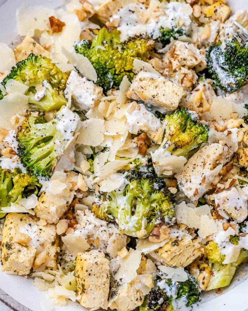 Roasted Broccoli Caesar Salad | Clean Food Crush