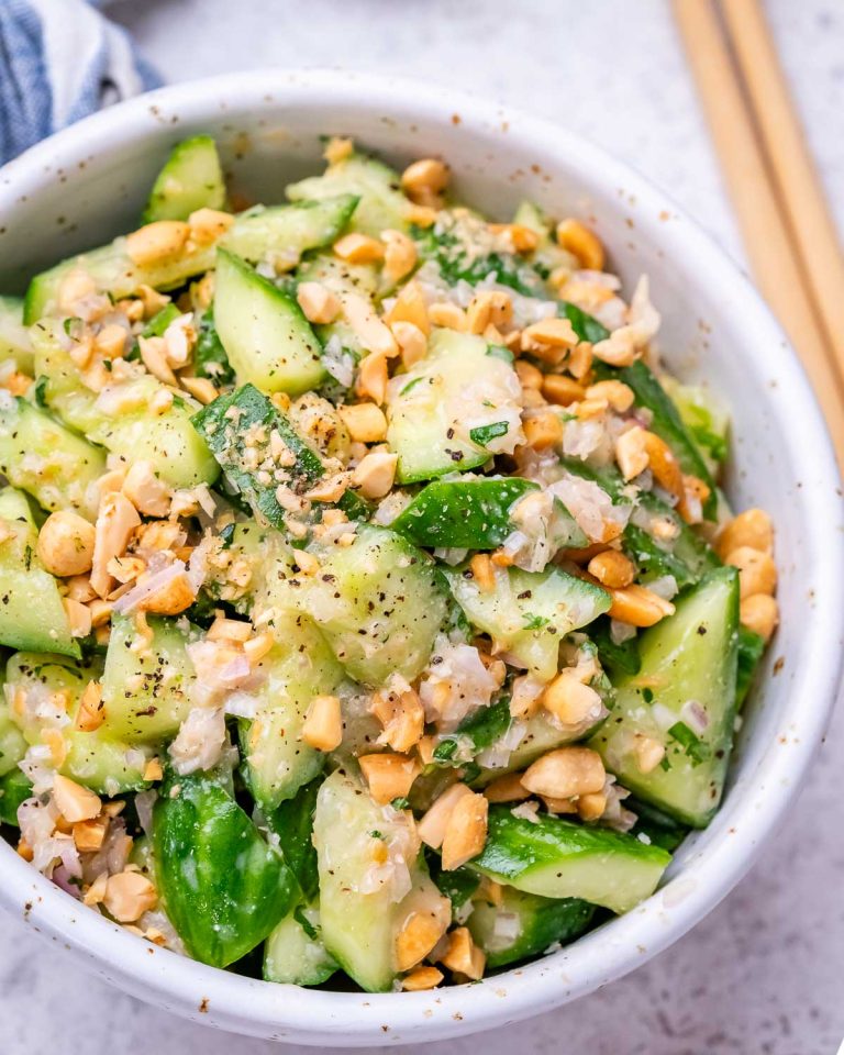 Refreshing Miso Smashed Cucumber Salad | Clean Food Crush