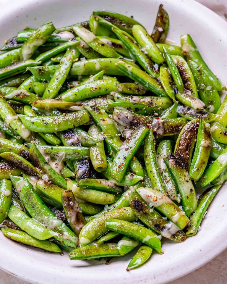 Charred Sugar Snap Peas | Clean Food Crush