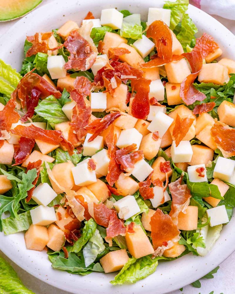 Refreshing Melon + Crispy Prosciutto Salad | Clean Food Crush