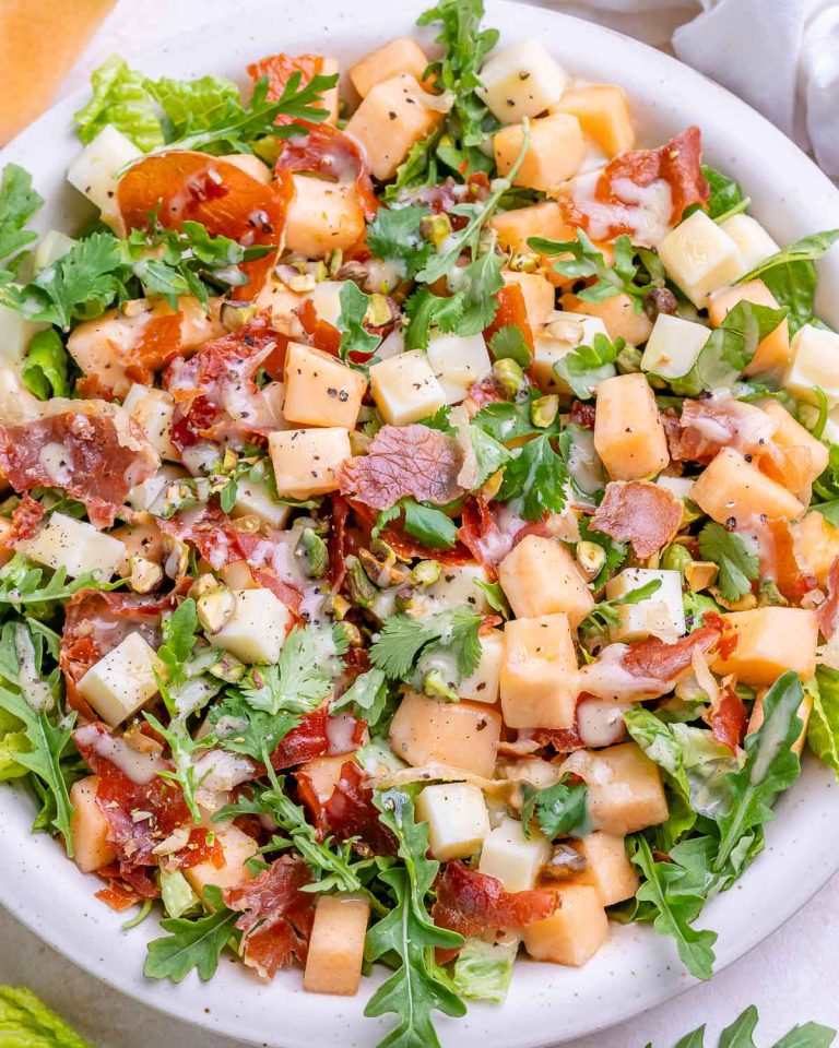 Refreshing Melon + Crispy Prosciutto Salad | Clean Food Crush