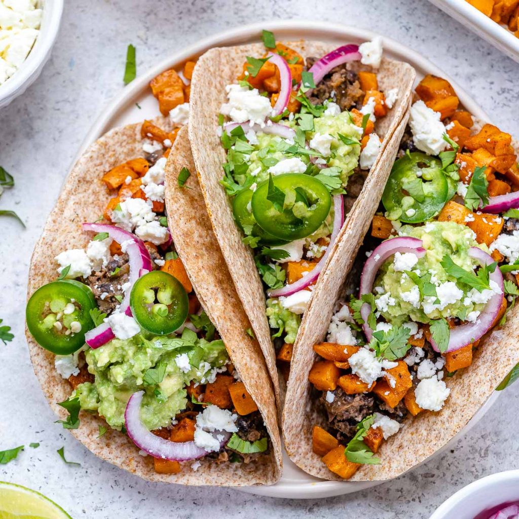 Sweet Potato & Black Bean Tacos | Clean Food Crush