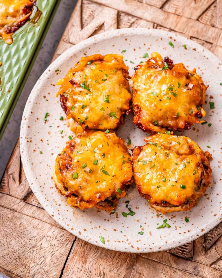 Mini Baked Zucchini Lasagna Bites (Low Carb & Gluten Free!) | Clean ...